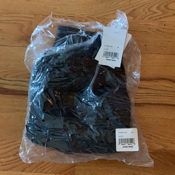 Anine Bing | Pants & Jumpsuits | Anine Bing Hayes Trousers Black Tonal ...